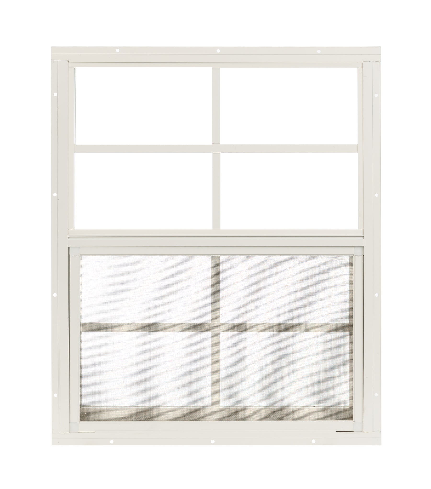 18" x 23" Flush Mount Sliding Shed Window | Tempered Glass, Screened A