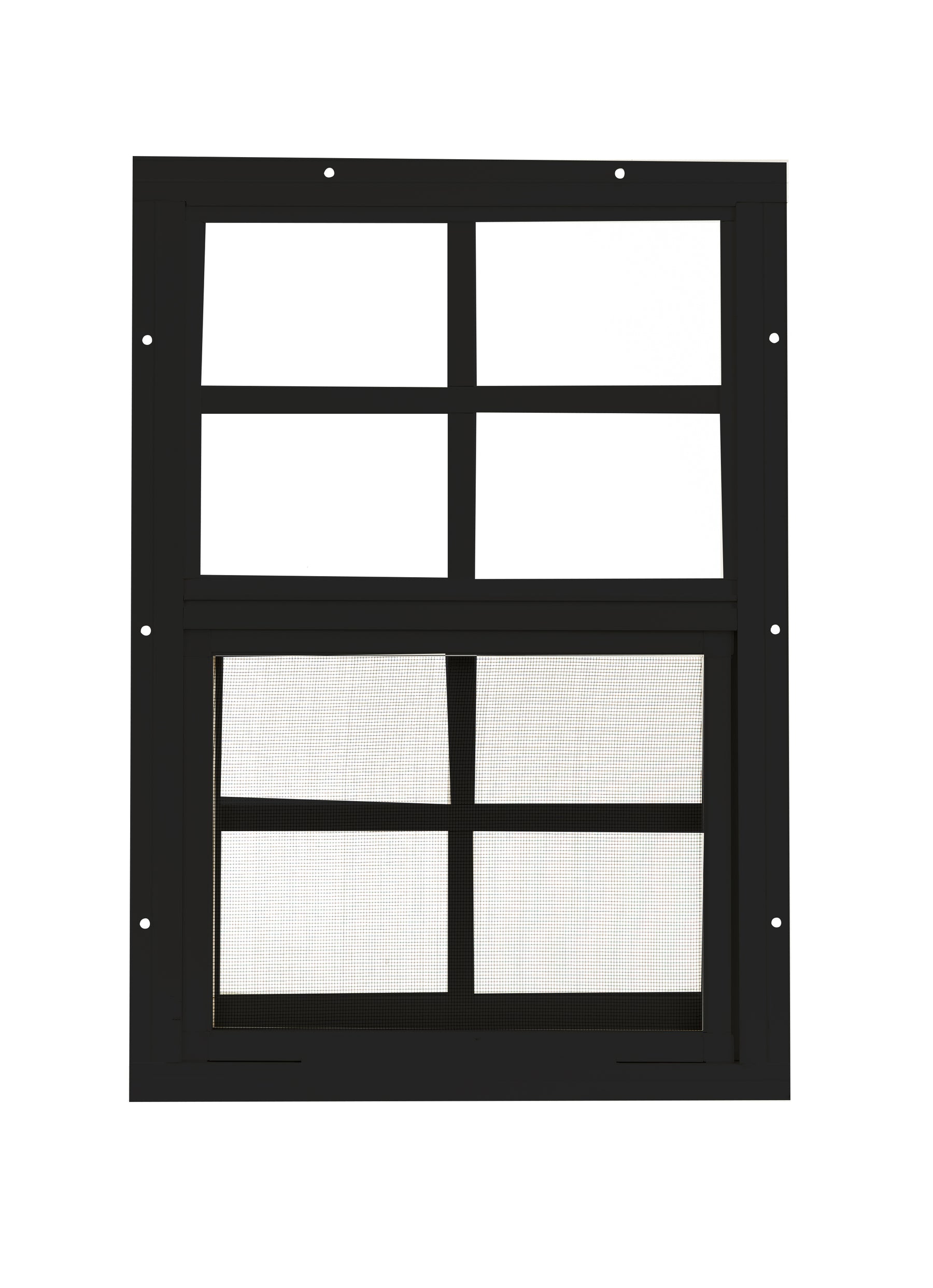 12" x 18" Flush Mount Sliding Shed Window | Tempered Glass, Screened,