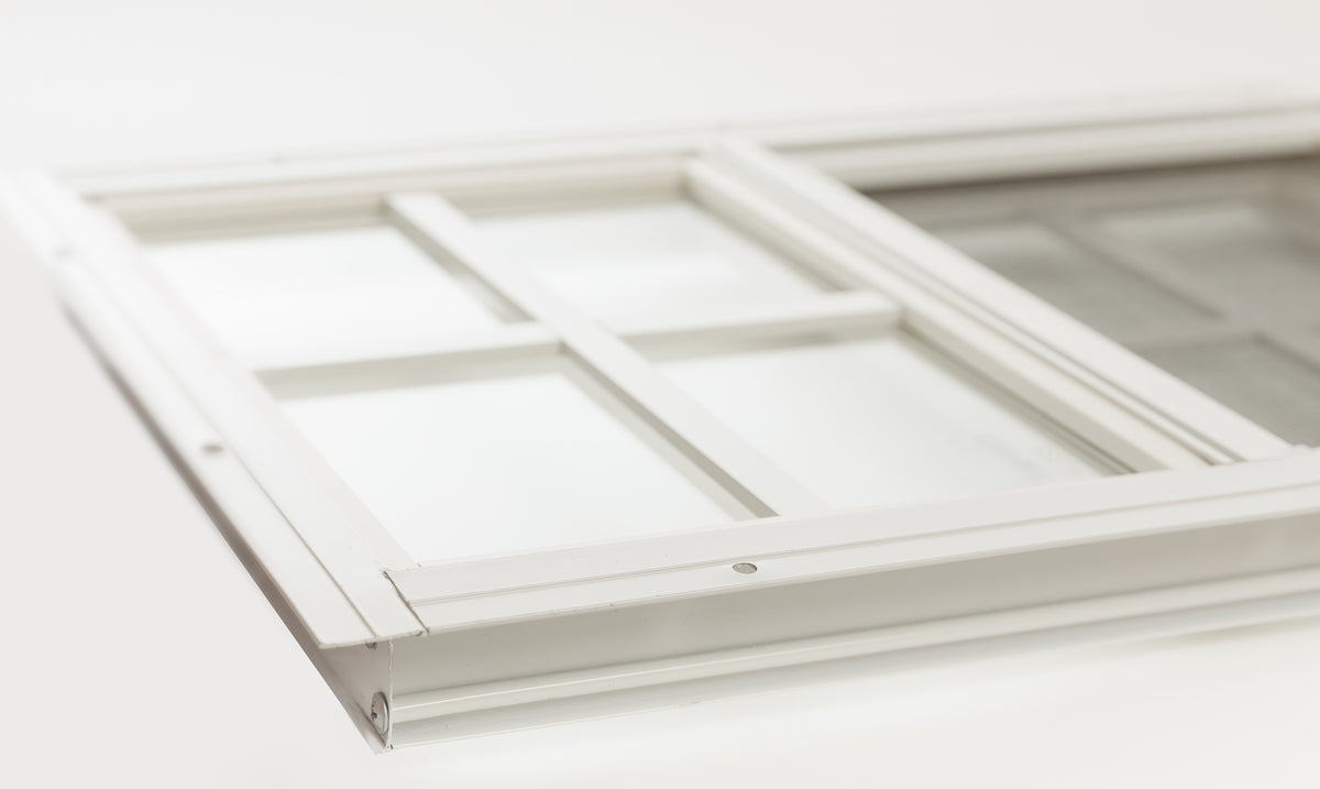 12" x 18" Flush Mount Sliding Shed Window | Tempered Glass, Screened,