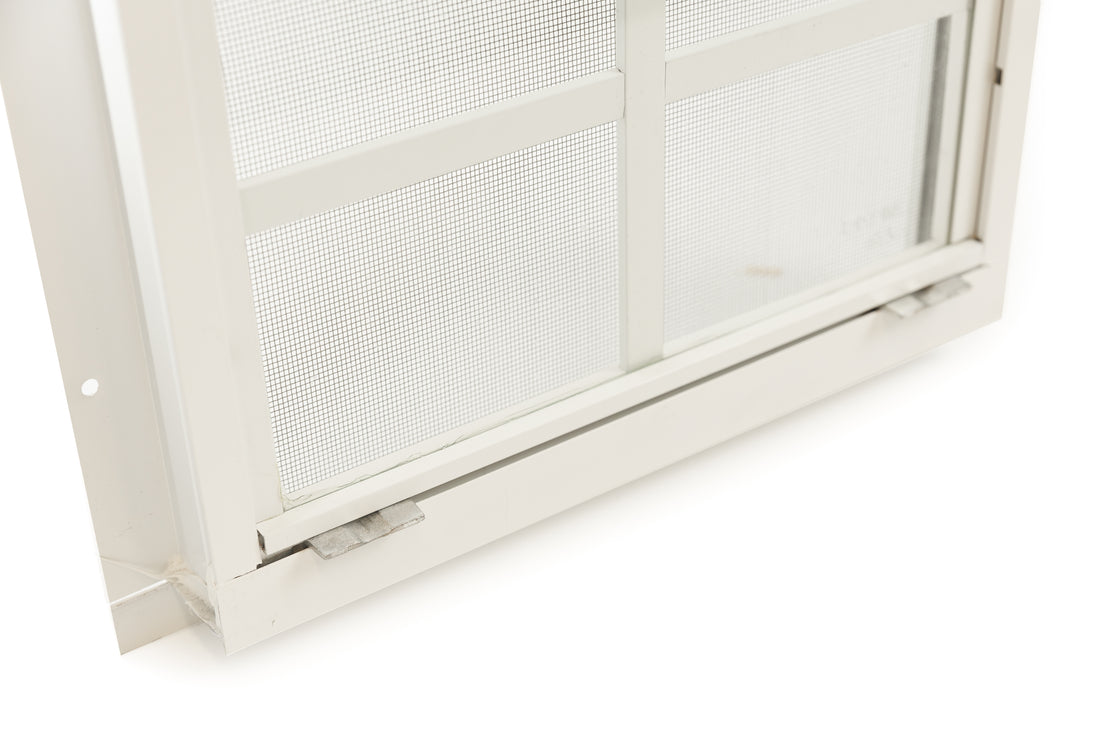 12" x 18" Flush Mount Sliding Shed Window | Tempered Glass, Screened,